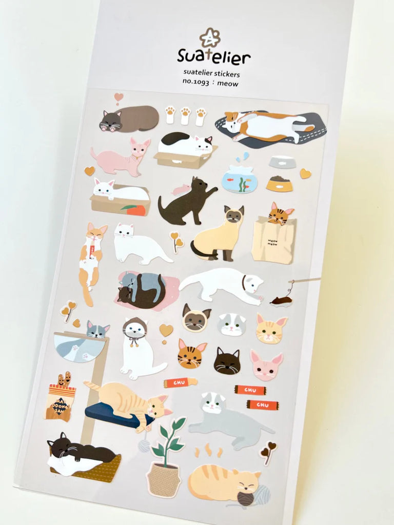 Suatelier Meow Cat Stickers – Kobe Mini Mart