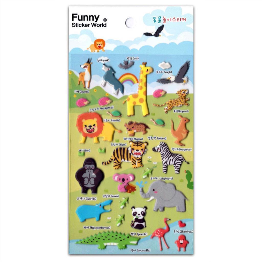 Funny Sticker World Safari Animal – Kobe Mini Mart