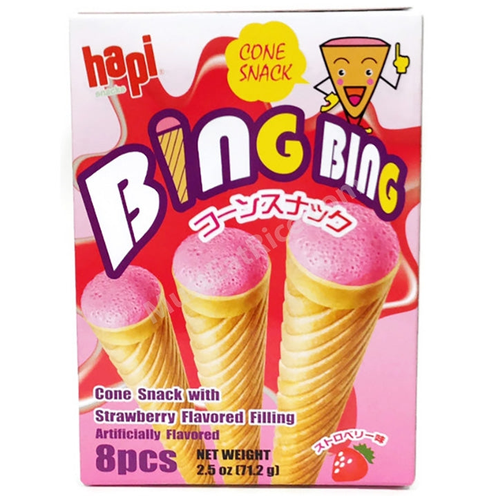 Hapi Bing Bing Cone Snack Strawberry – Kobe Mini Mart
